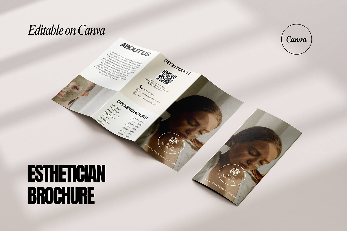 Esthetician Trifold Brochure Template