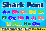 Shark Font Svg Png Pdf Dxf Alphabet, an Object Graphic by Custom Fonts ...