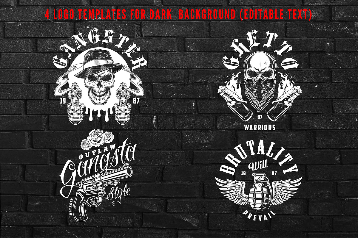 Gangsters emblem templates, a Templates & Theme by DGIM studio
