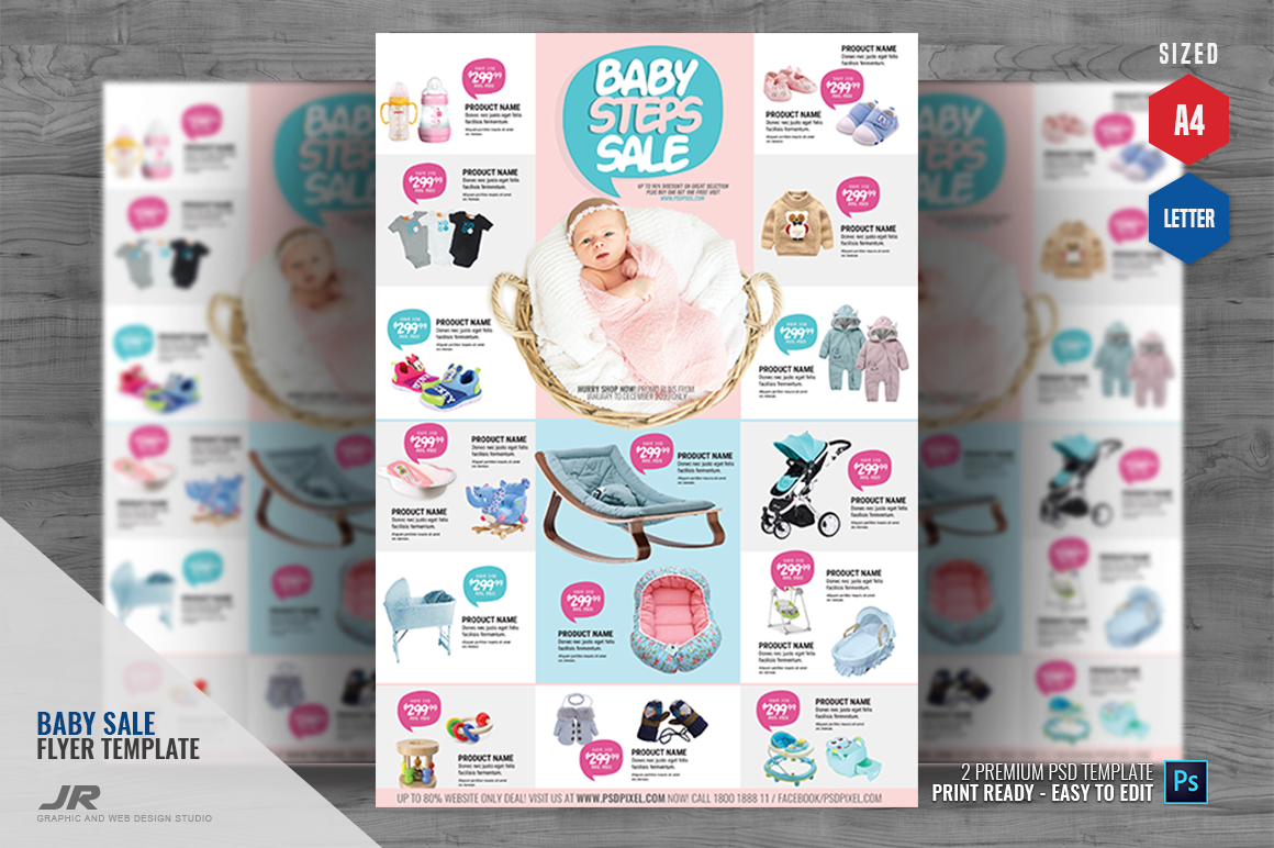 Infant and Baby Store Promo Flyer | Flyer Templates ~ Creative Market