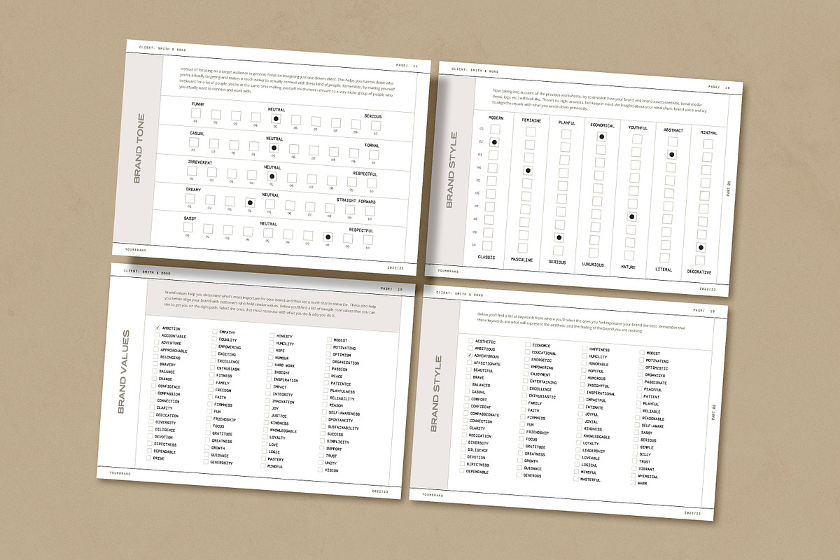 Interactive Branding Workbook, a Marketing Template by AndrewPixel