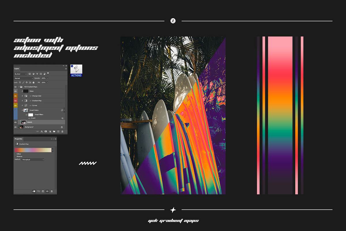 Y2K Gradient Maps, a Gradient Add-On by Freezerondigital