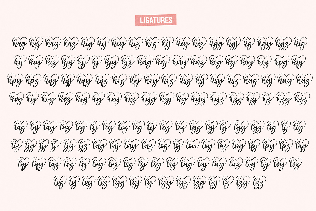 Carley - Lovely heart Script Font, a Script Font by Jozoor