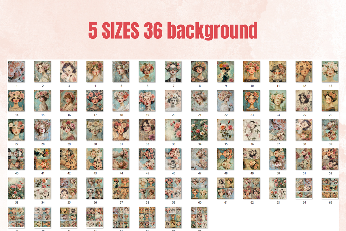 Shabby Chic Spring Collage Collection