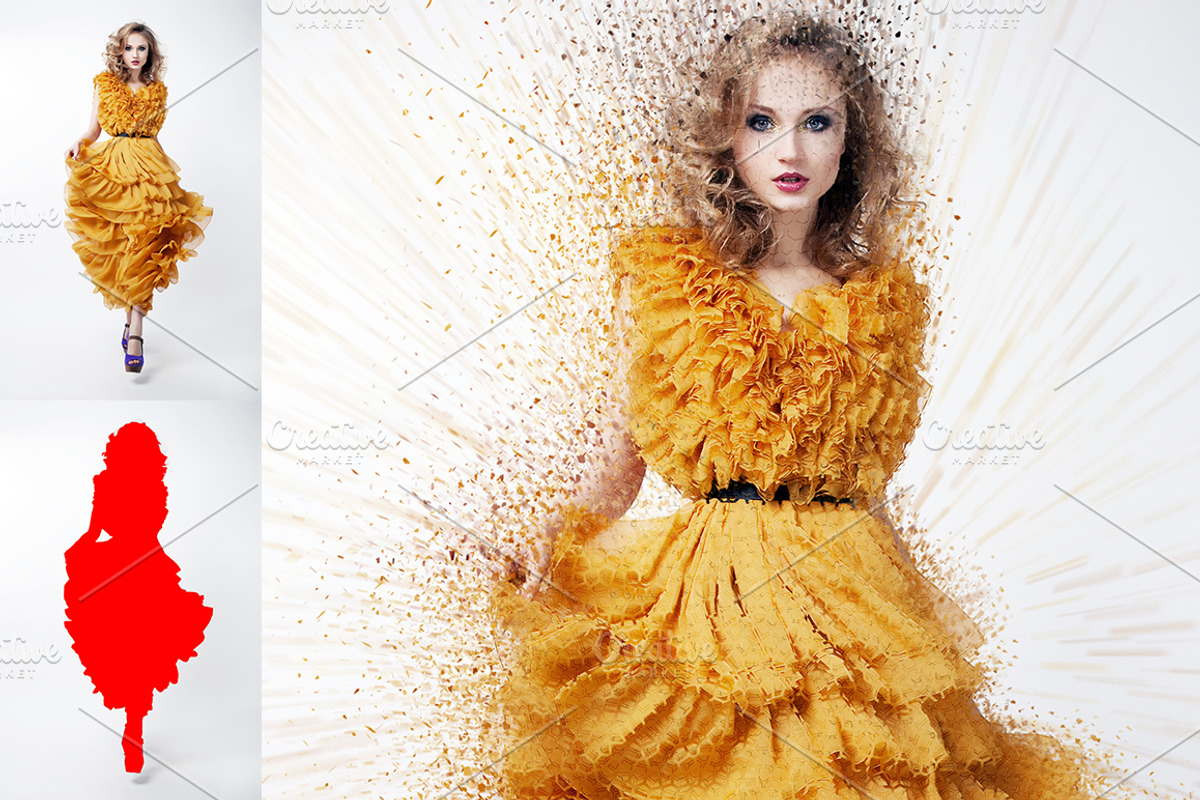 Break Apart Photoshop Action, an Action Add-On by GrafxFun