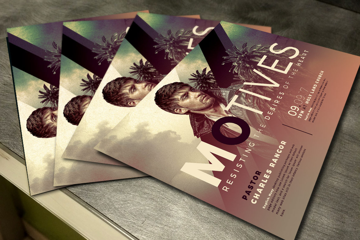 Motives Church Flyer Template, a Flyer Template by SeraphimChris