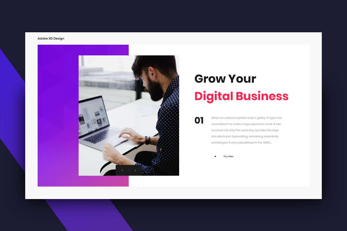 Hero Header - Adobe XD, an UI Kit Template by ExplicitConcepts