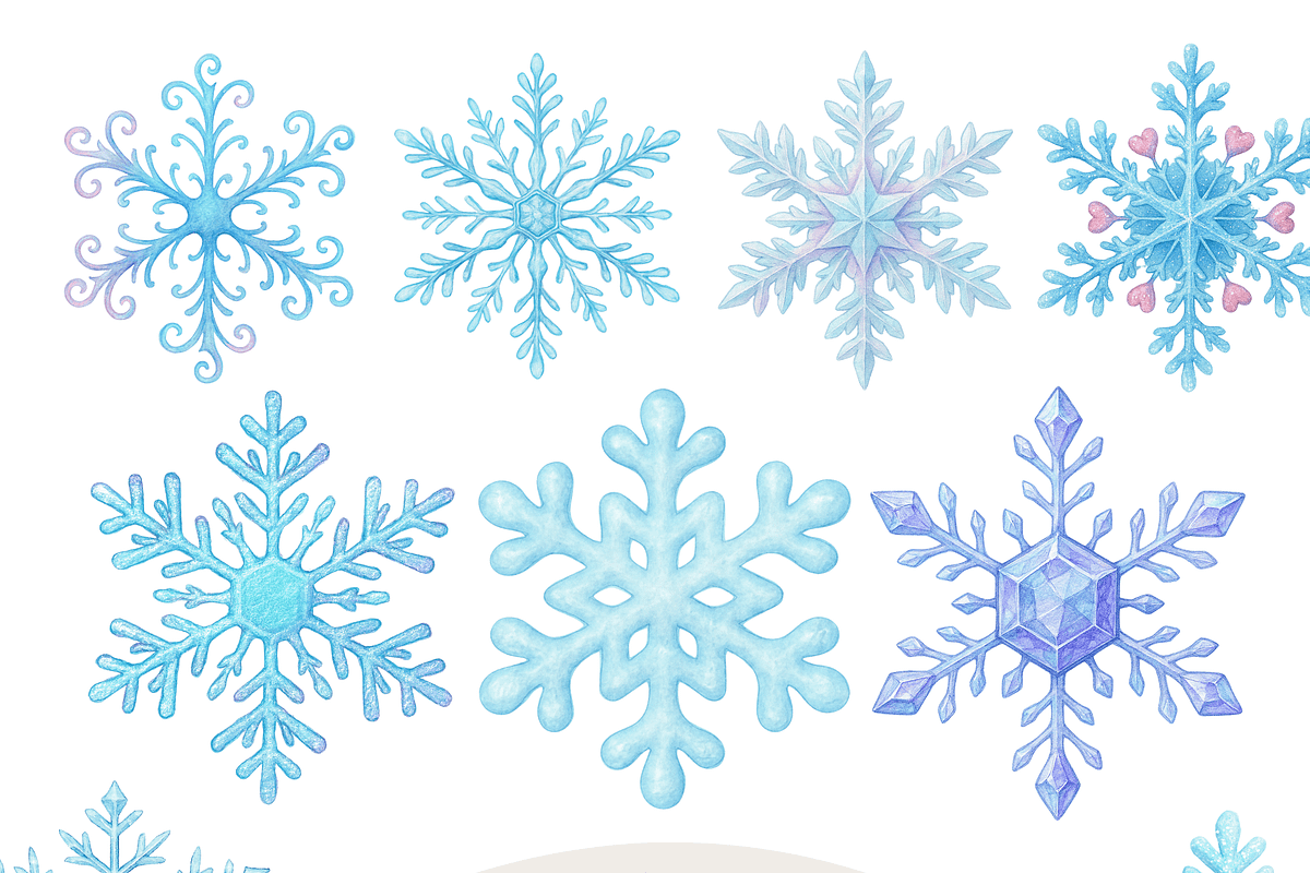 Snowflake Clipart Set