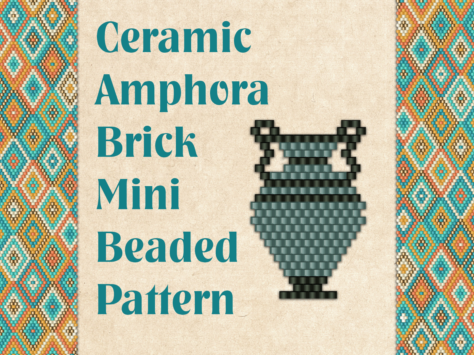 Ceramic Amphora, Beaded Pattern