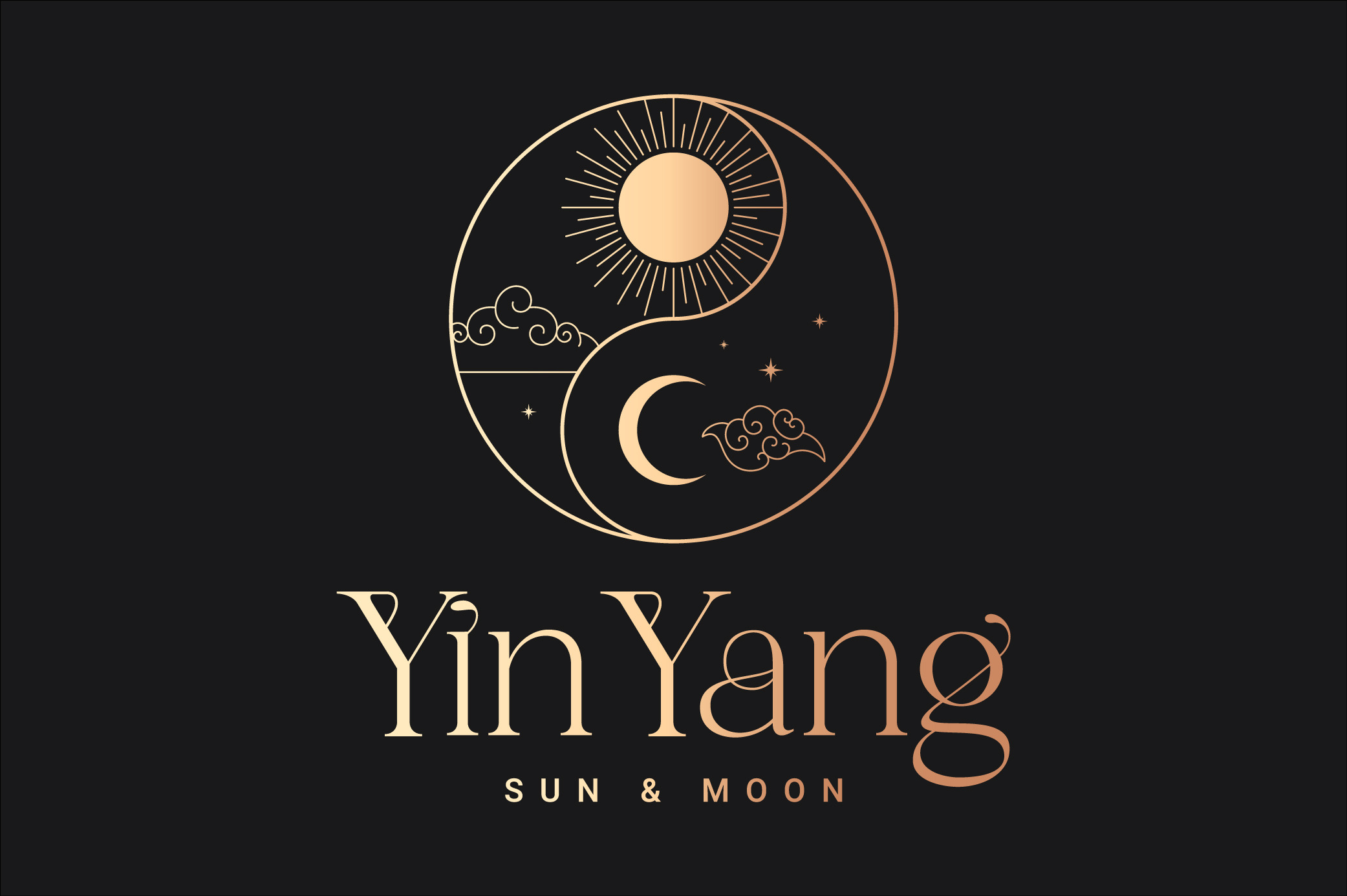 Yin Yang round logo sun and moon, an Object Illustration by PushLogo ...