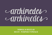 Archimedes Script, a Script Font by Genesis Lab