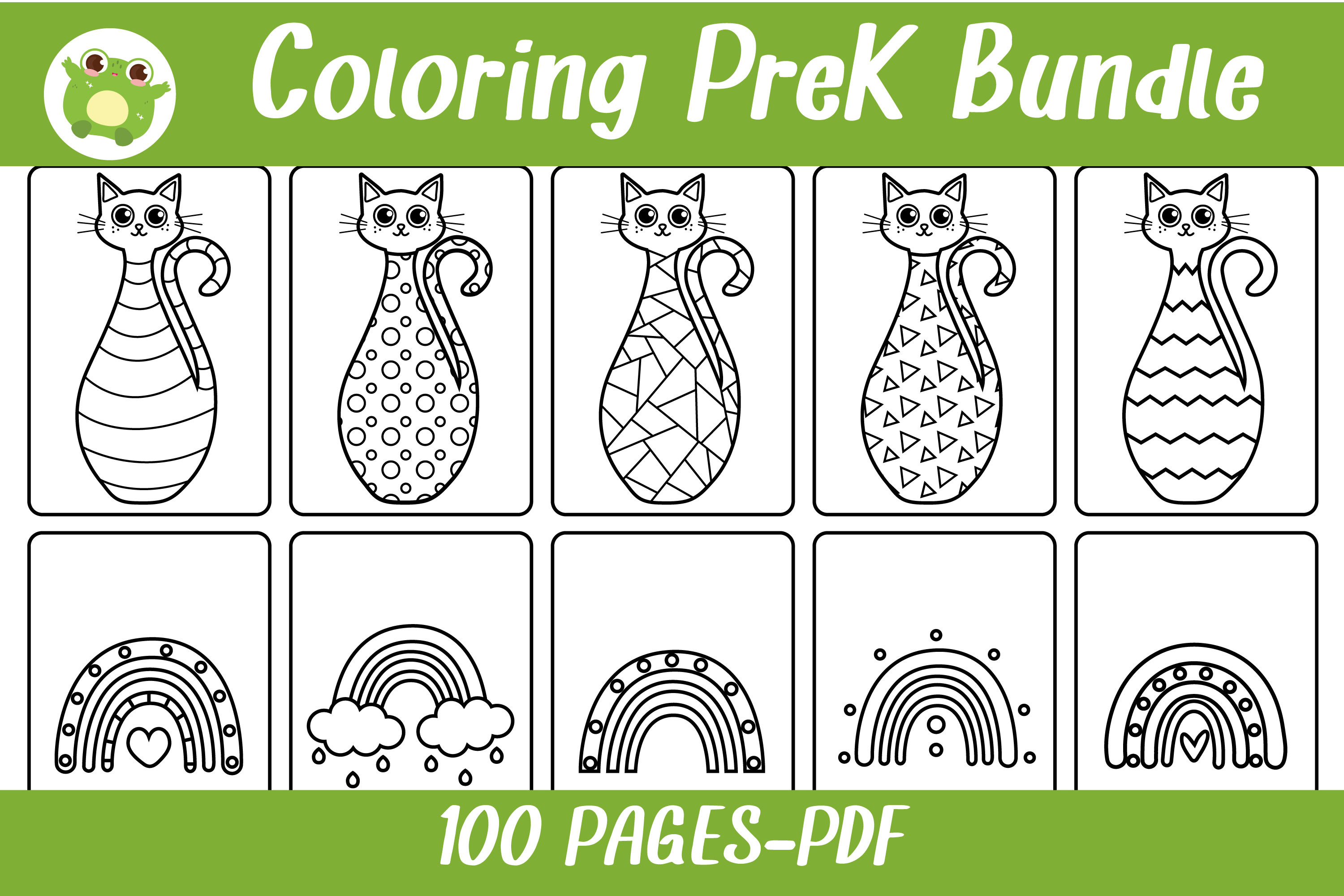 100 coloring pages kdp printable, an Illustration by Easy Hop