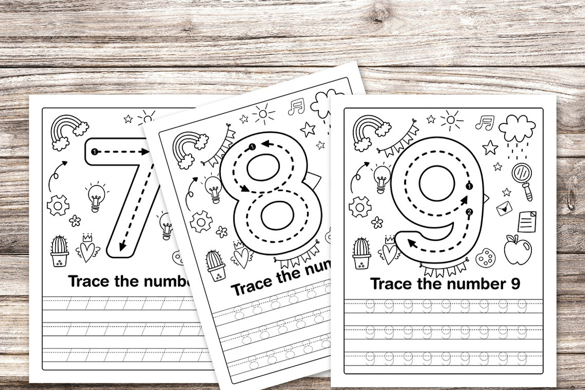 25 Number Tracing Worksheets for Kids