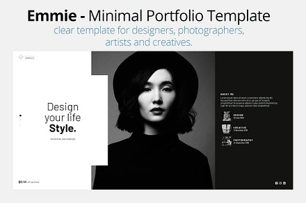 Ivi - Minimal Personal/Portfolio | HTML Templates ~ Creative Market