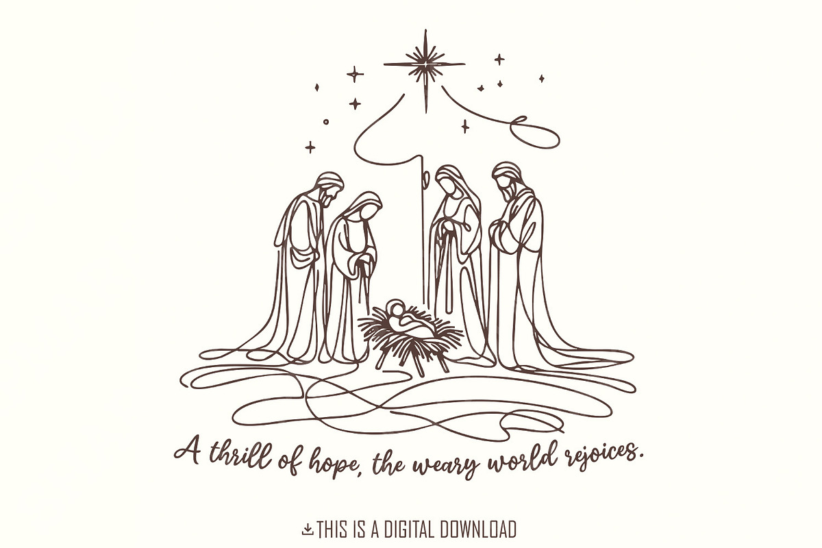 A Thrill of Hope Nativity png PNG, an Illustration by SharpMarketplace