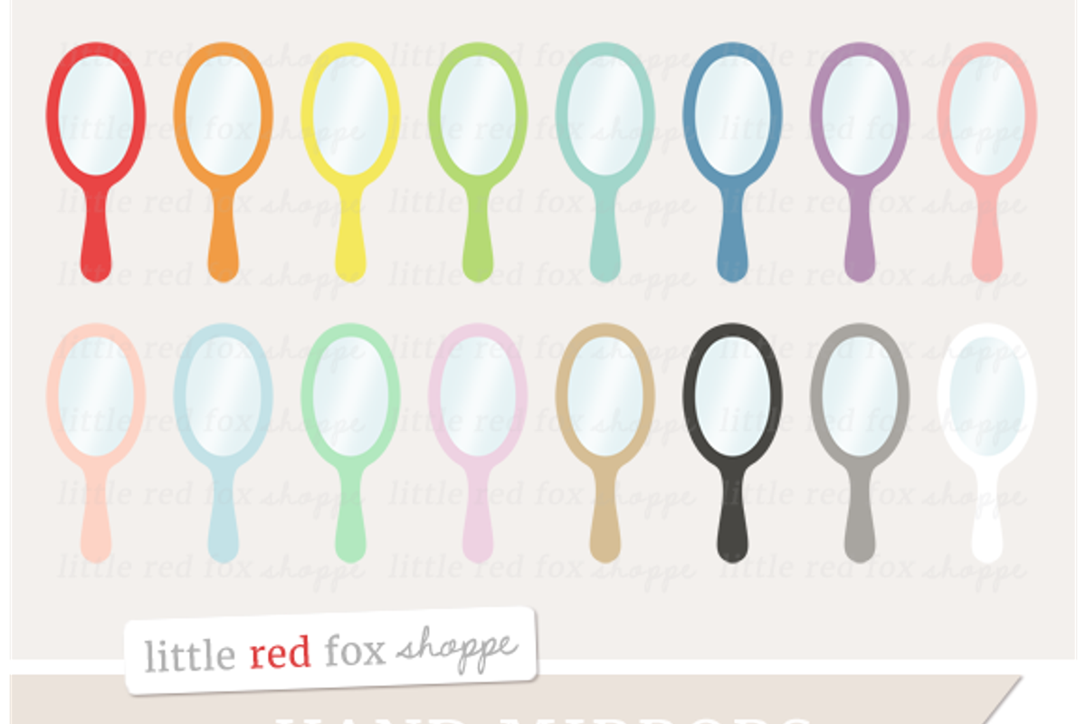 Hand Mirror Clipart, an Illustration by Little Red Fox Shoppe ...