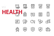 60 Health UI icons, an Outline Icon by Palau