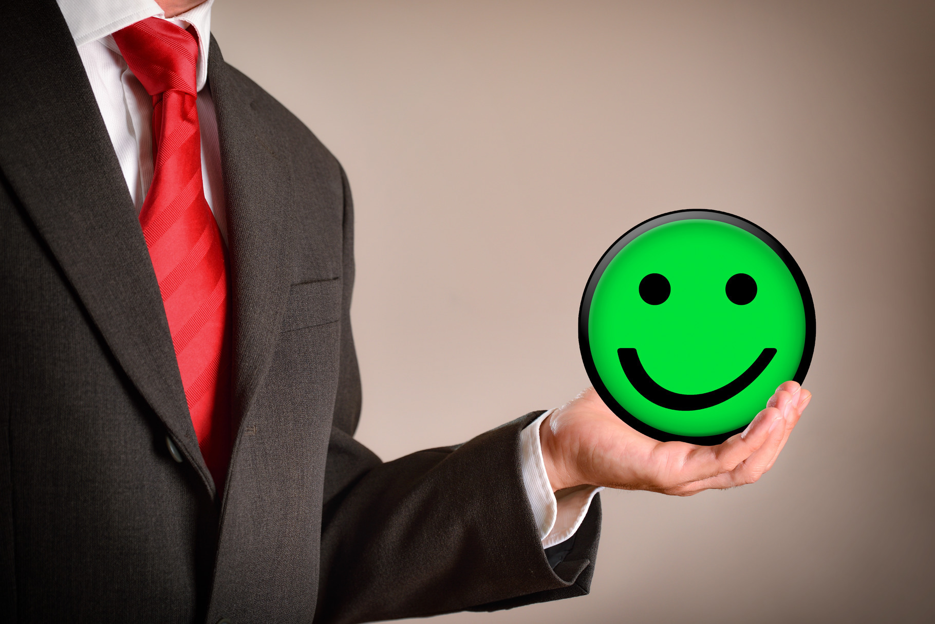 Success business happy emoji on hand, a Business Photo by Davizro's Market