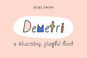 Demetri • Playful, Quirky Font