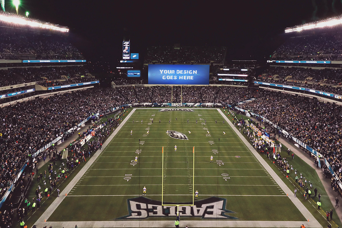 12 NFL Stadium Screen Mockup, a Mockup by Walentin