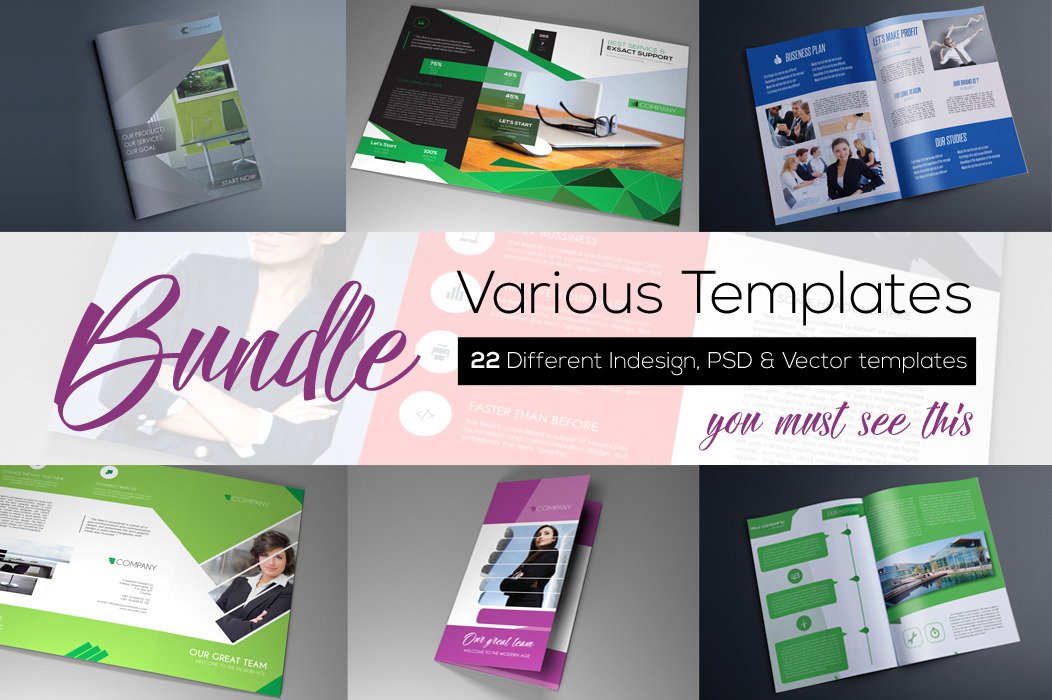 Print ready templates BUNDLE, a Brochure Template by RudanStudio