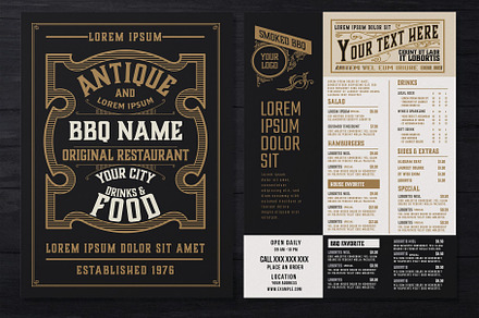 Set of Whiskey and Beer Labels, a Food Illustration by OneVectorStock