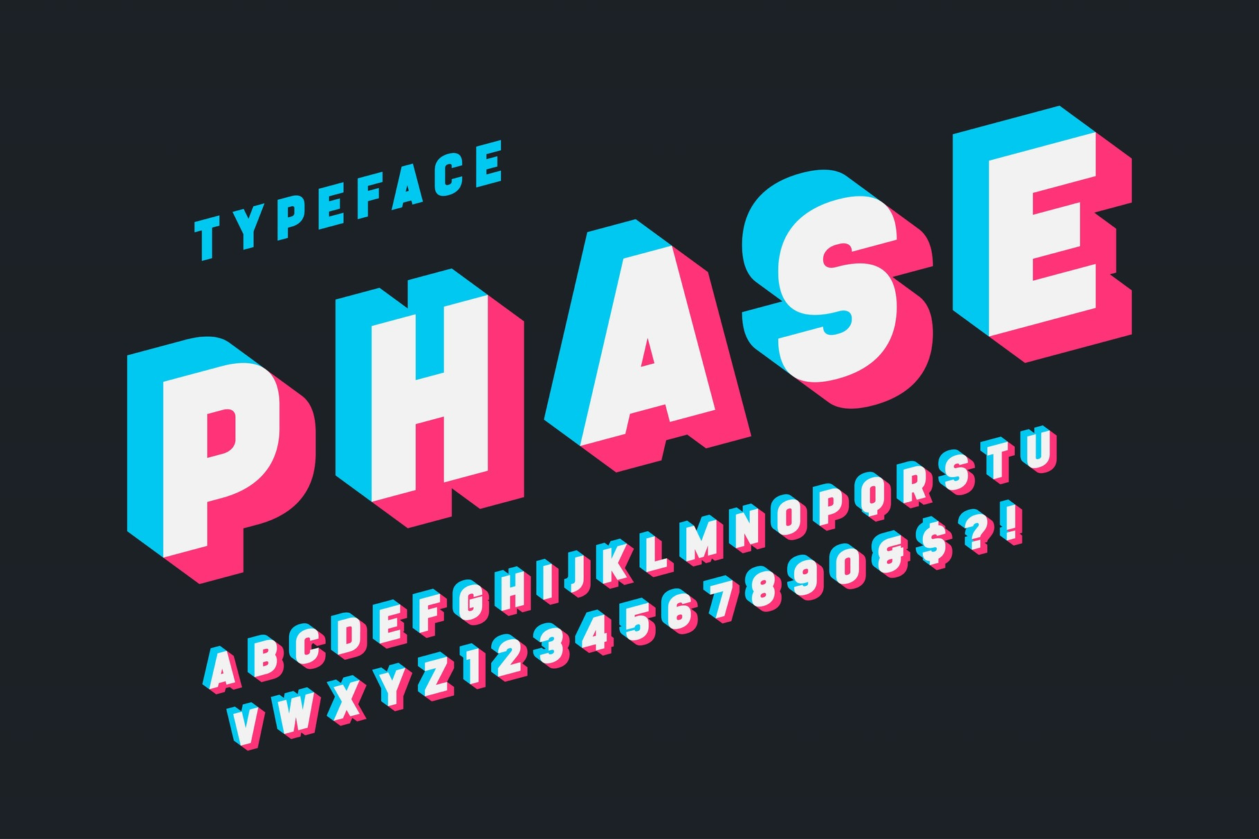 Glitched alphabet design | Illustrations ~ Creative Market