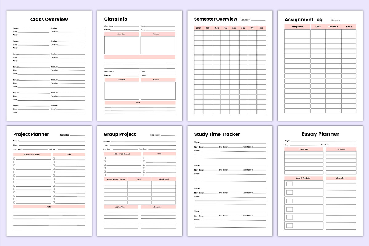 2025 Student Planner Canva Template