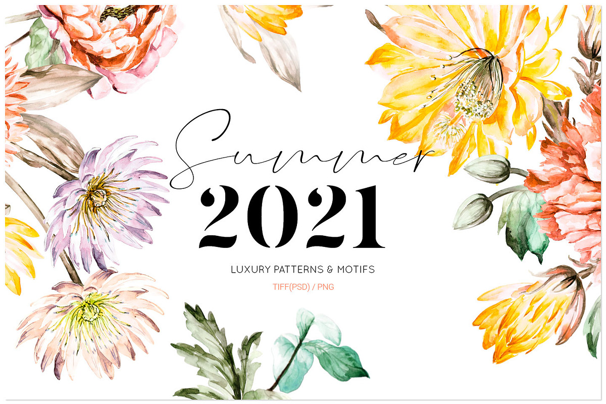 Summer 2020, Patterns & Motifs Set!, a Pattern Graphic by TSTUDIO