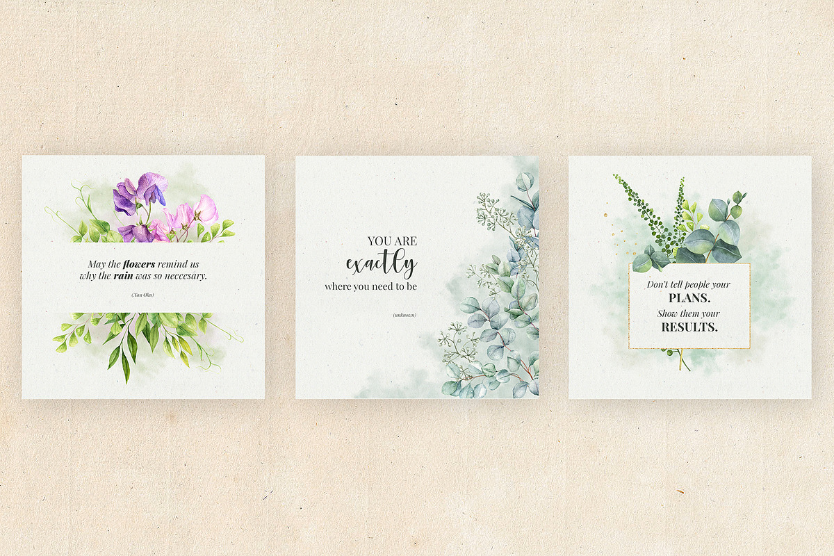 Floral Instagram Backgrounds, a Social Media Template by Imagination Area