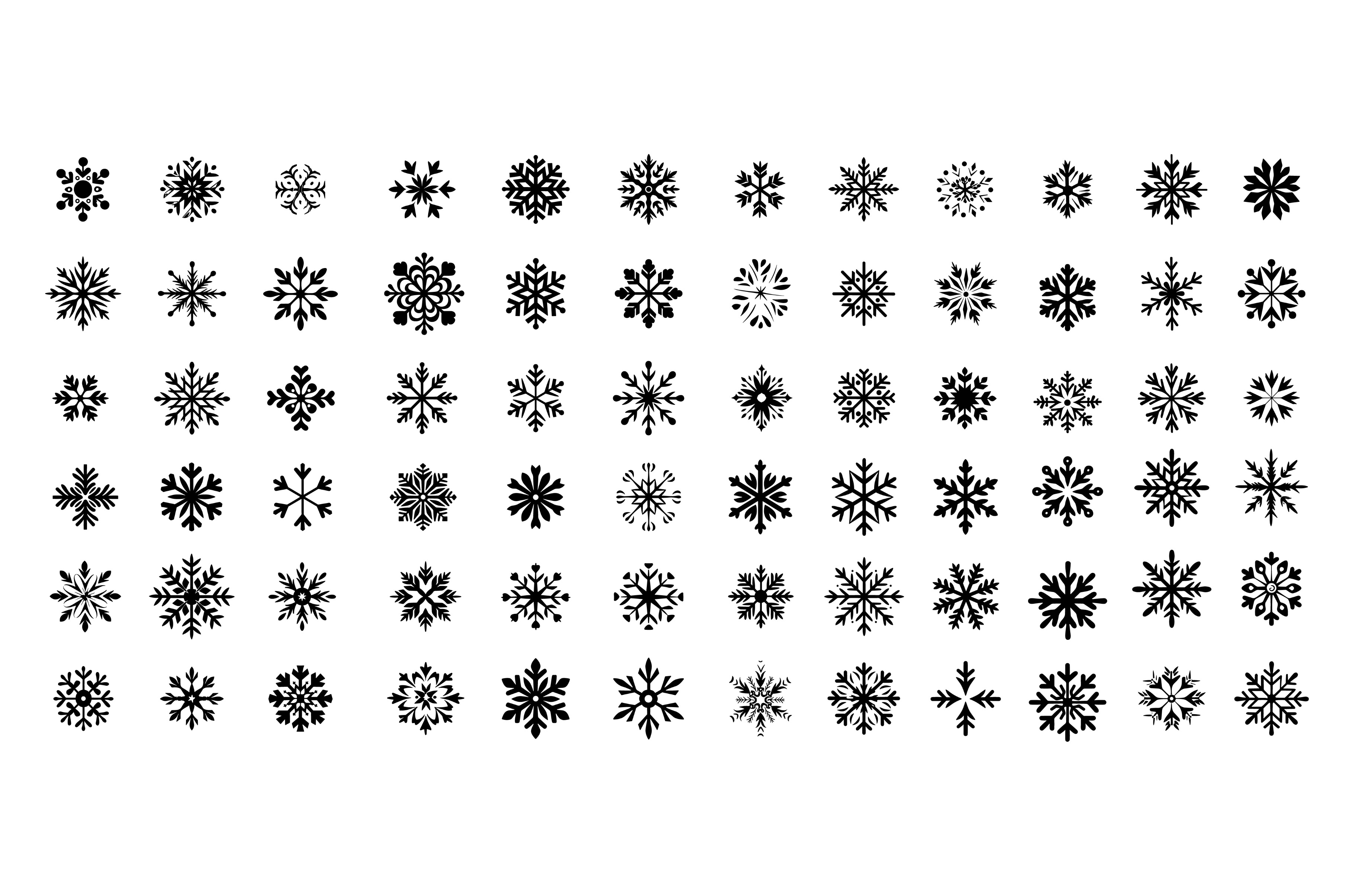 Snowflakes, vector set. Big bundle, an Object Illustration by Onyx ...