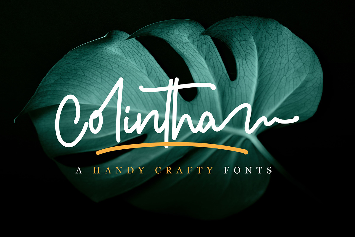 Colintha | Handy Crafty Fonts, a Script Font by Crump Hand