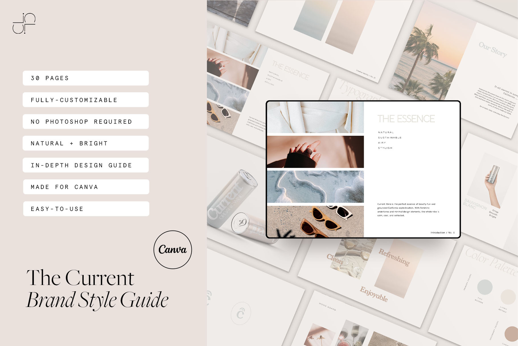 Current Brand Style Guide Template, a Books & Magazine Mockup by Chloe ...