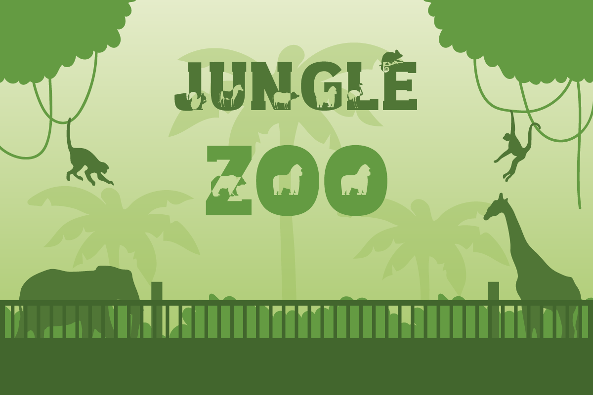 Jungle Zoo - Animal Font, a Font by vladocar