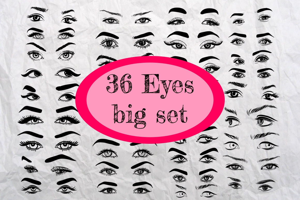 36 Eyes big set., an Illustration by redstudio