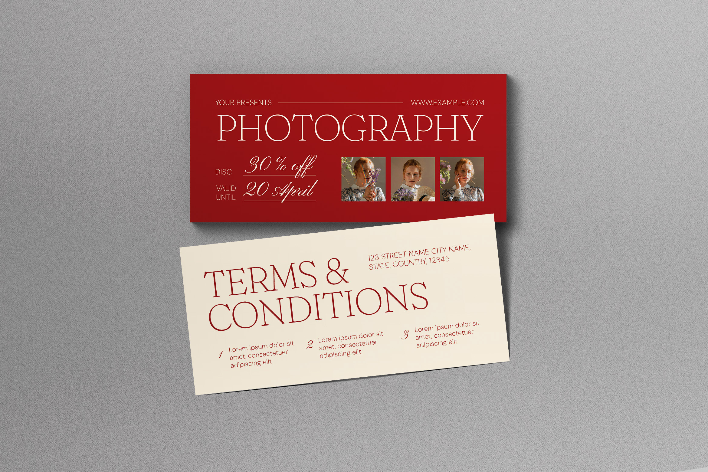 Photography Promo Voucher, a Card Template by graphicook