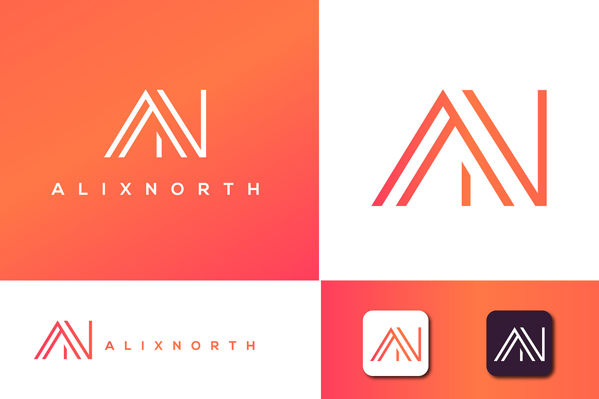 Monogram icon logo AN, a Branding & Logo Template by idesign_4u