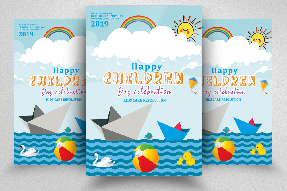 Children Fun Day Flyer Template, a Flyer Template by Business Flyers