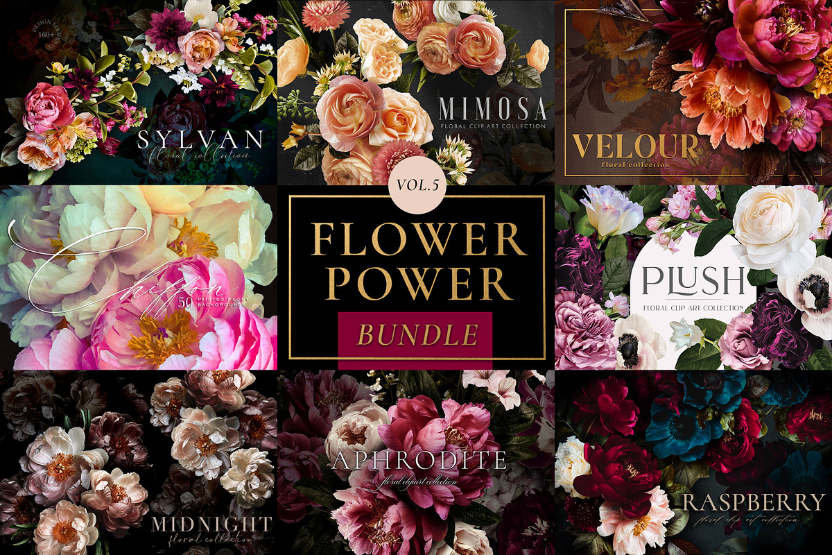 Flower Power Bundle Vol 5, an Object Graphic by Eclectic Anthology