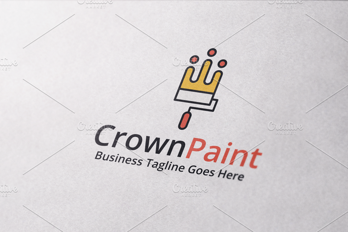 Crown Paint Logo Template, a Branding & Logo Template by Rekisaurus