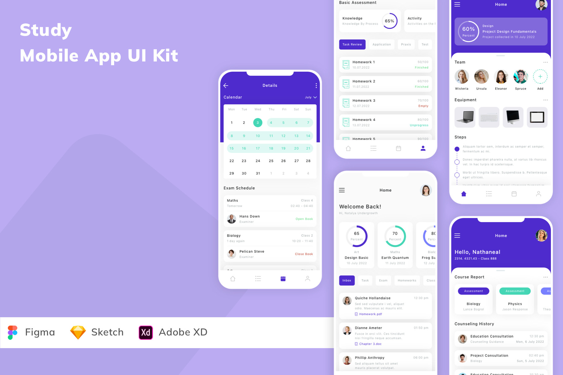Study Mobile App UI Kit, an UI Kit Template by Betush