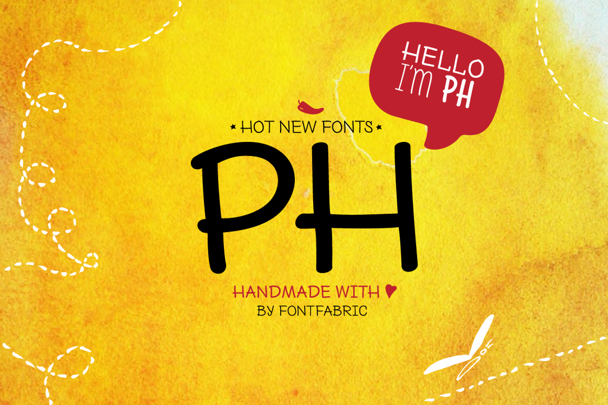 PH - 96 Handmade Fonts, a Script Font by Fontfabric | Creative Market