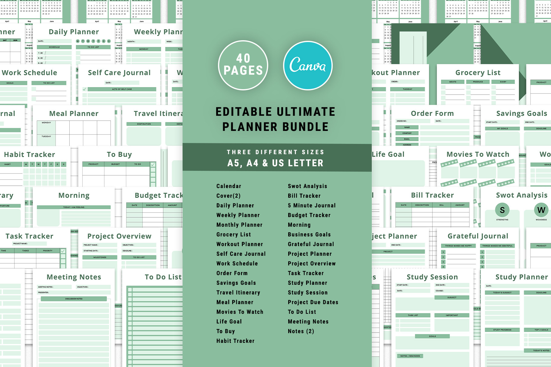 Ultimate Planner Bundle Pack, a Stationery Template by MNT-Creator