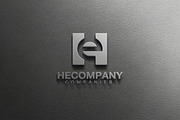 H E Logo, a Branding & Logo Template by CAIRON CREATIVESTUDIO