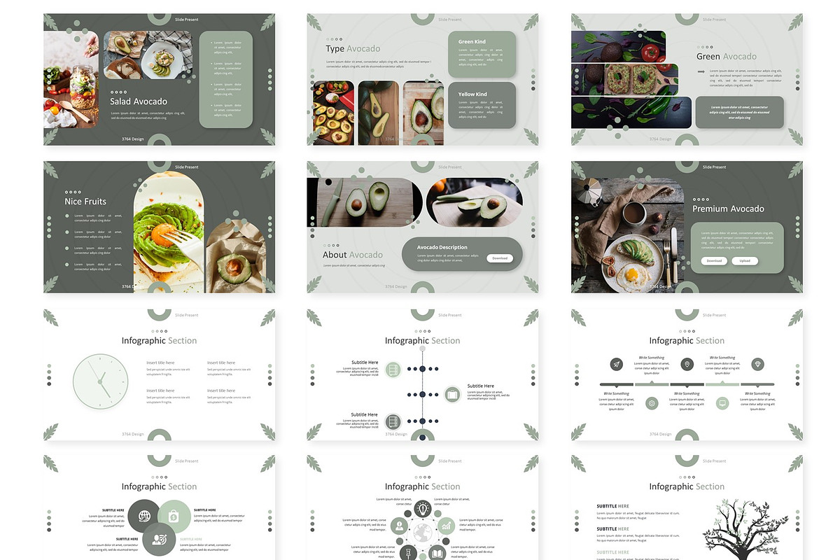 Avocado - Powerpoint Template, a Presentation Template by AQR Studio ...