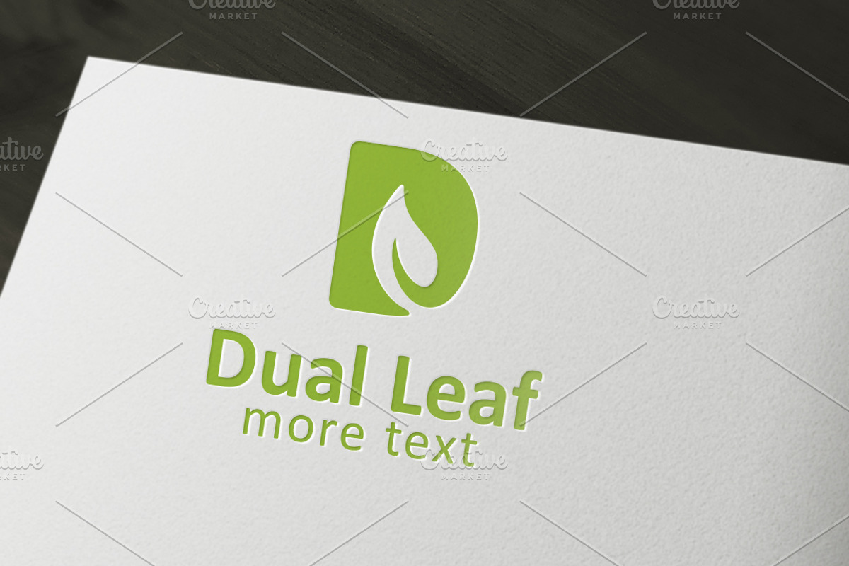 Dual Leaf Logo, a Branding & Logo Template by NasirGrfx