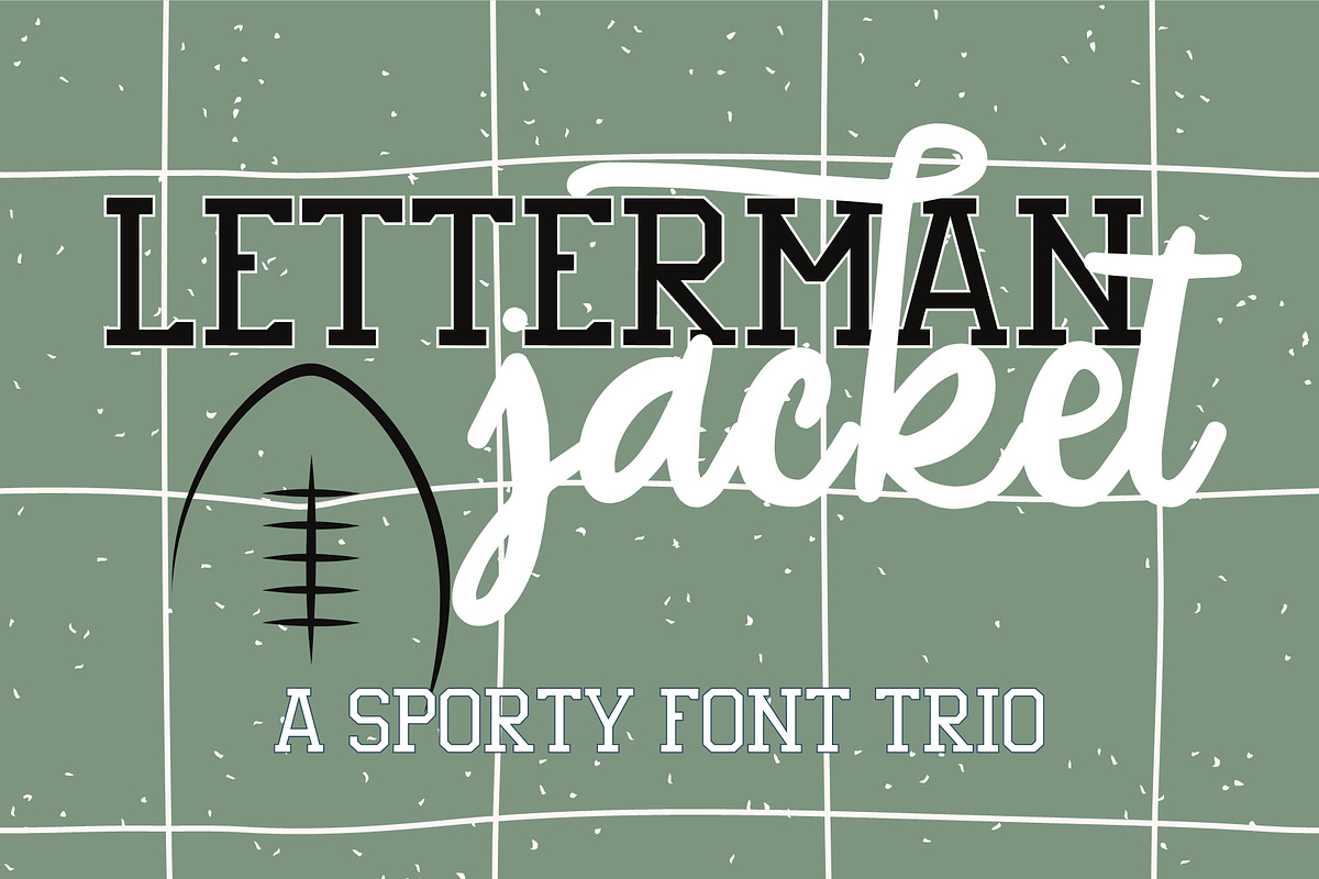 Letterman Jacket, Sports Font Trio, a Script Font by Designing Digitals