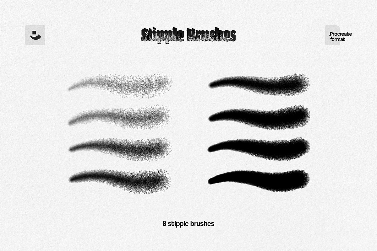 Procreate Stipple Brushes, a Brush Add-On by pixelbuddha.net