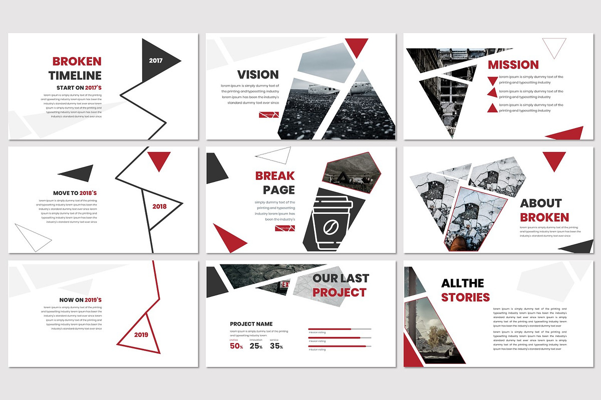 Broken - Powerpoint Template, a Presentation Template by inspirasign