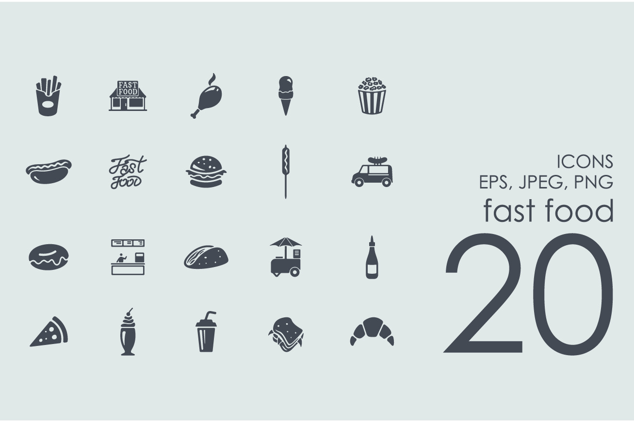 20 fast food icons, an Icon by Palau